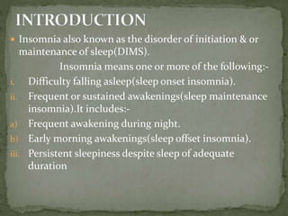Insomnia | PPTX