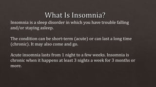 Insomnia | PPTX