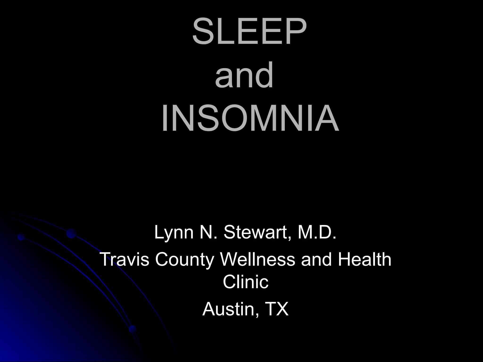 Insomnia Presentation | PPT