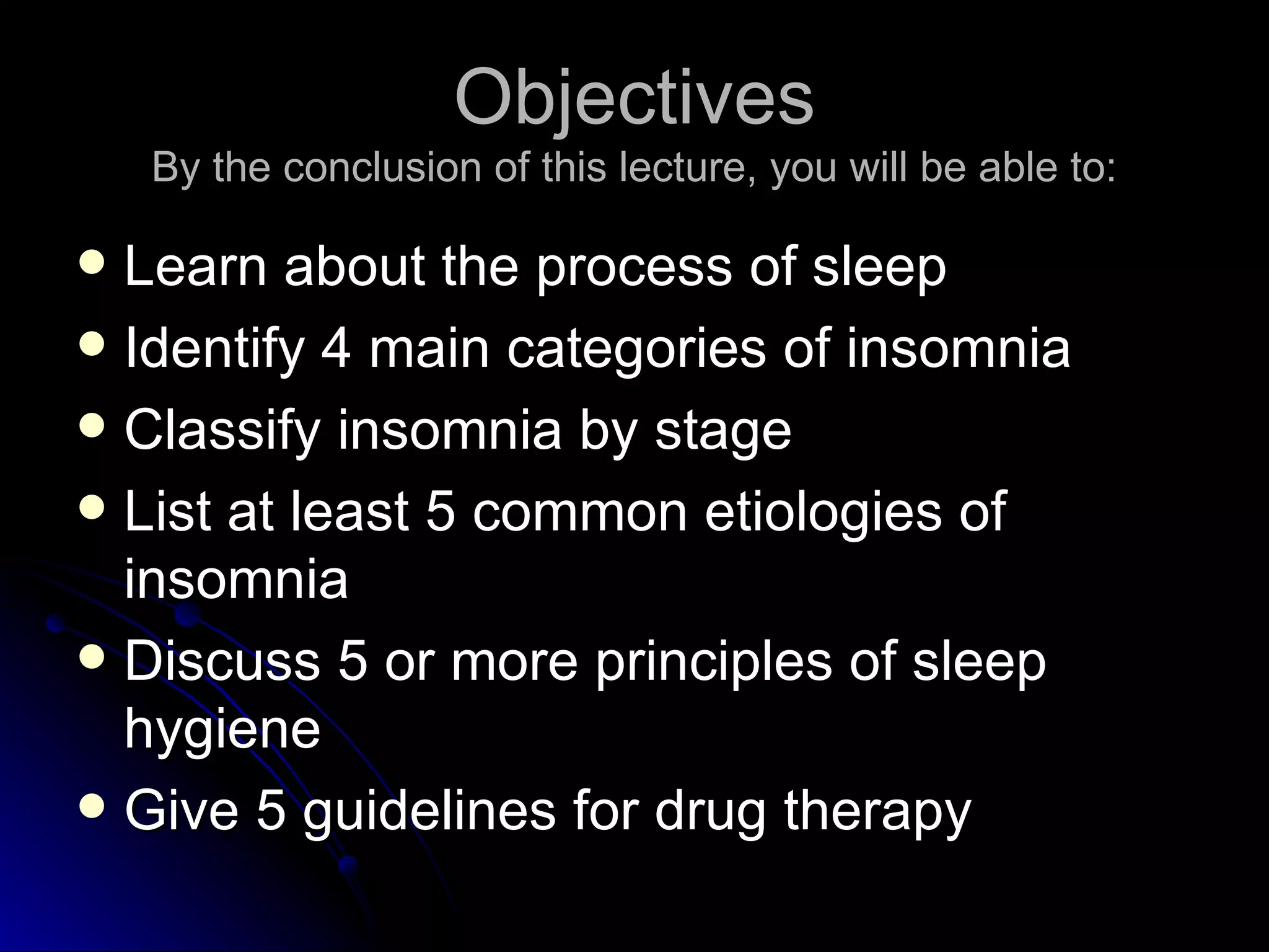 Insomnia Presentation | PPT