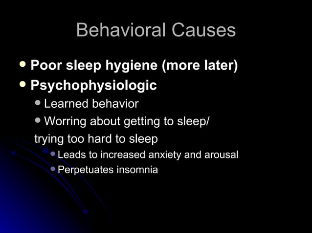 Insomnia Presentation | PPT | Sleep Disorders | Diseases and Conditions