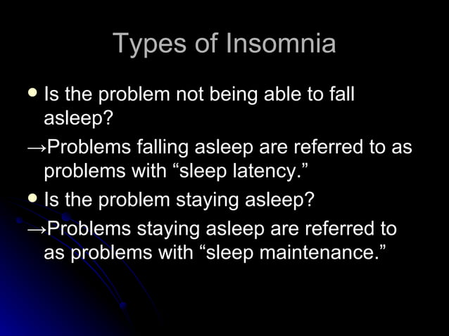 Insomnia Presentation | PPT | Sleep Disorders | Diseases and Conditions