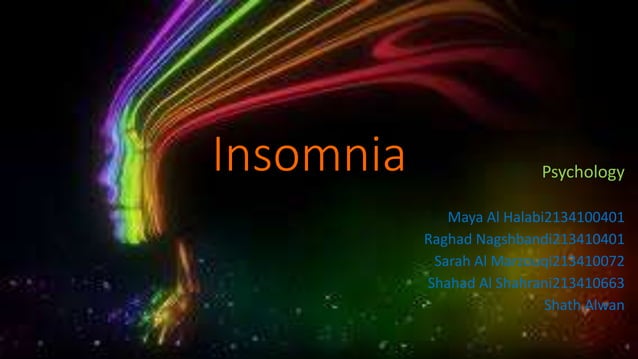 Insomnia | PPTX | Sleep Disorders | Diseases and Conditions