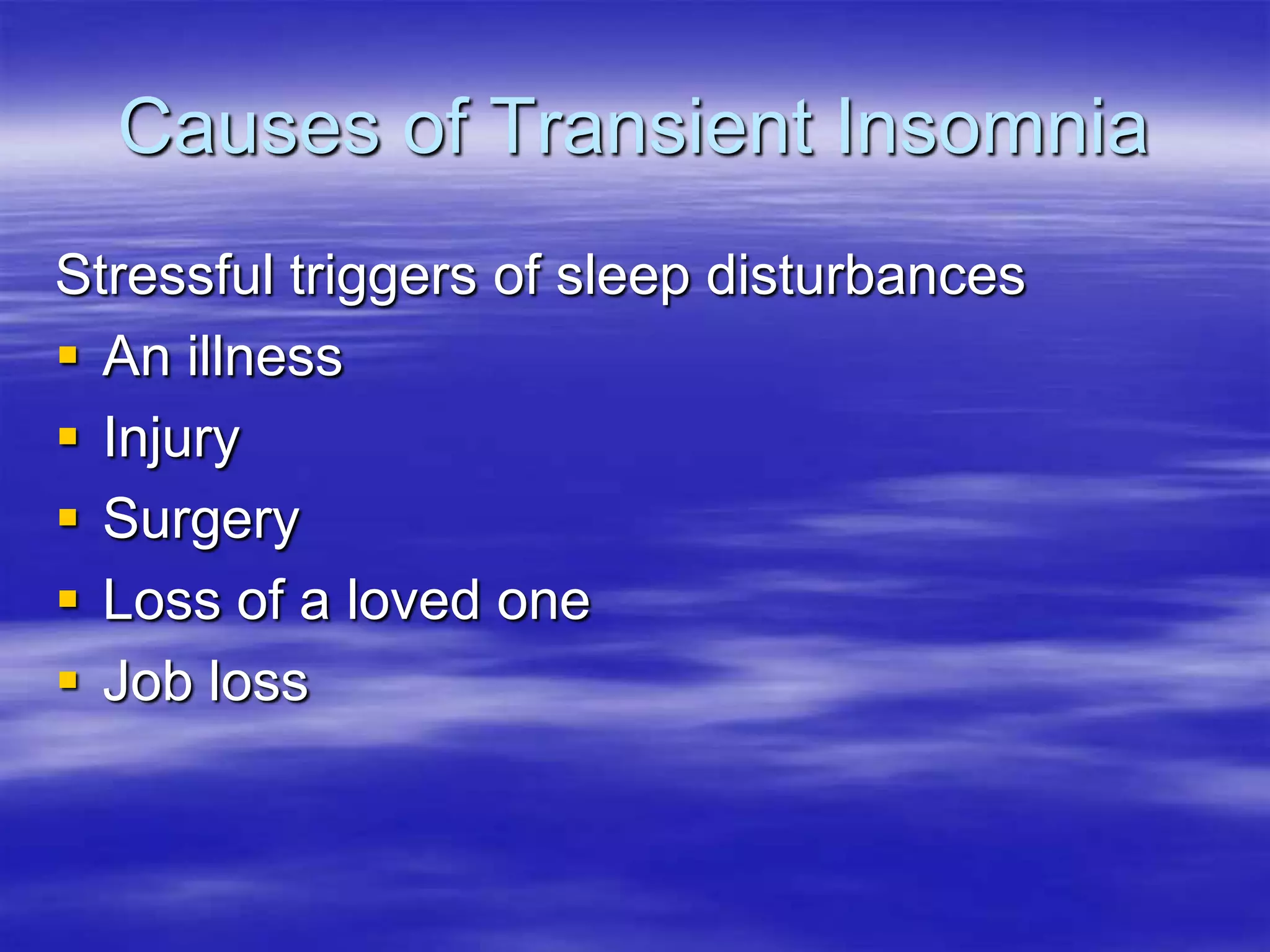 Insomnia Causes | PPTX