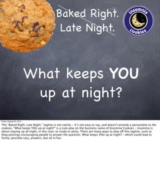 Insomnia cookies jennifer churchill | PDF