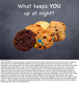 Insomnia cookies jennifer churchill | PDF