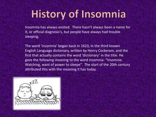 Insomnia devon scott | PPTX