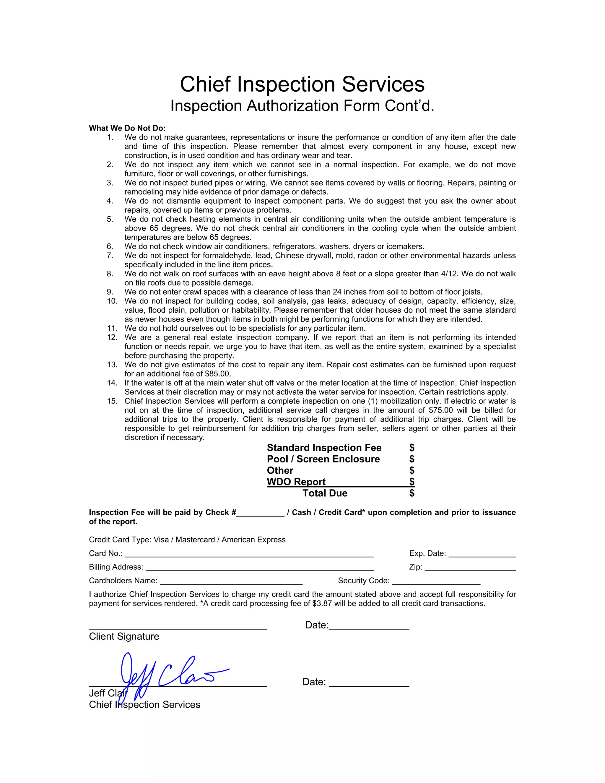 Insp. auth. form. | PDF