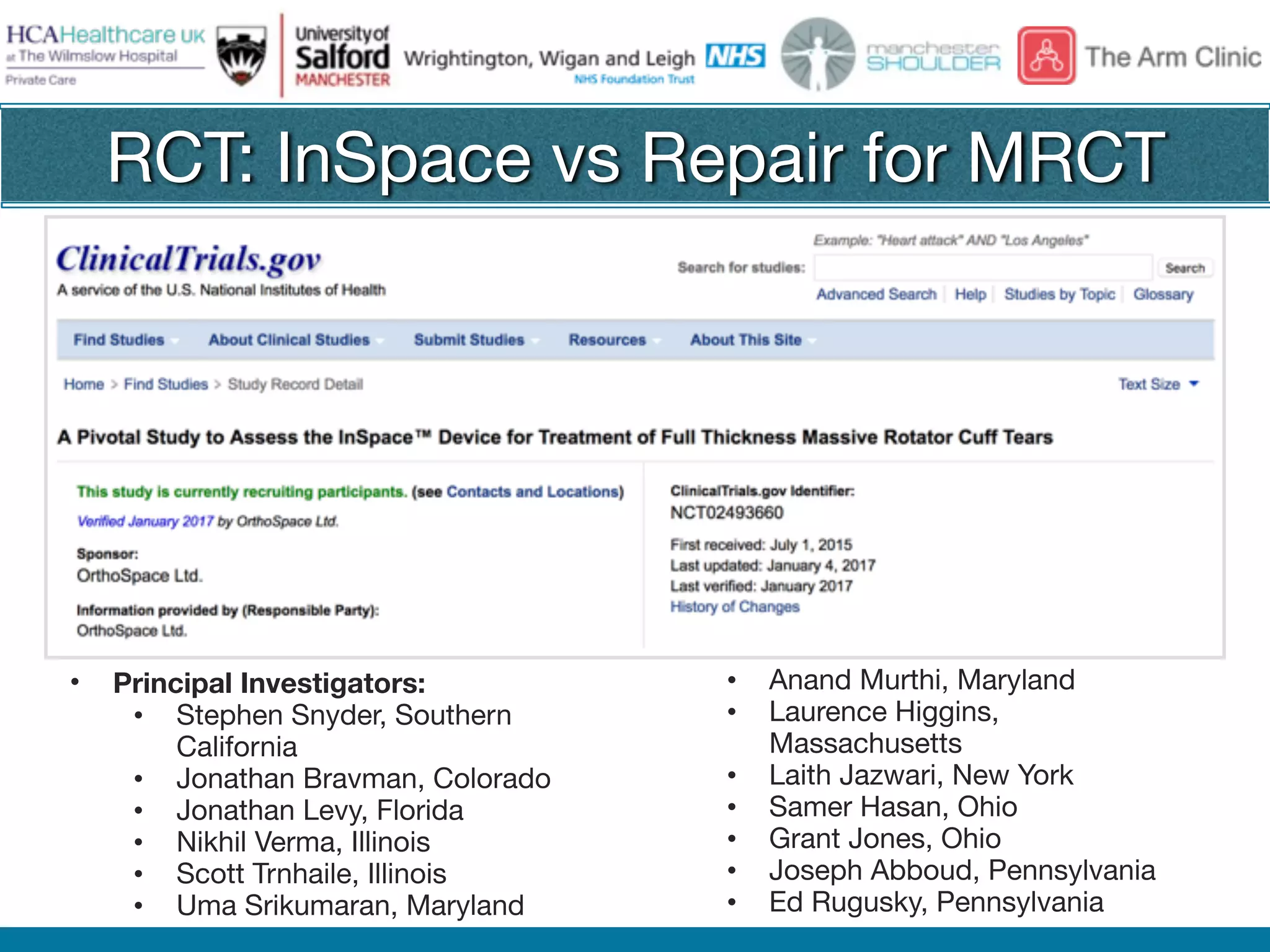 InSpace balloon for massive rotator cuff tears 2017 | PPT