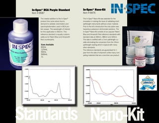 In Spec Spectrophotometric Standards Reference Guide 2011 | PDF
