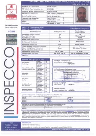 Inspecco 29 adet uzatilacak sertifikalar | PDF