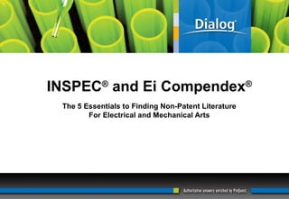 INSPEC for Electrical and Mechanical arts | PPT