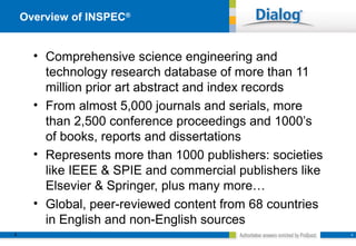 INSPEC for Electrical and Mechanical arts | PPT