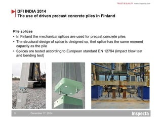 Inspecta The use of driven precast concrete piles in Finland | PDF