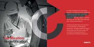 Inspecta Certification and Re-Certification | PDF