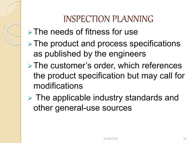 Inspection,TEST AND MEASUREMENT | PPT
