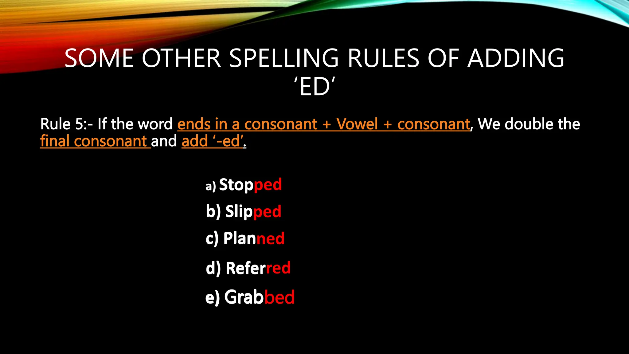 Prefix - suffix through rule of adding 'ed'.pptx