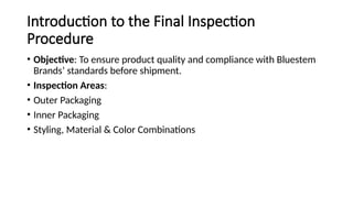 Inspection standard procedures for .pptx