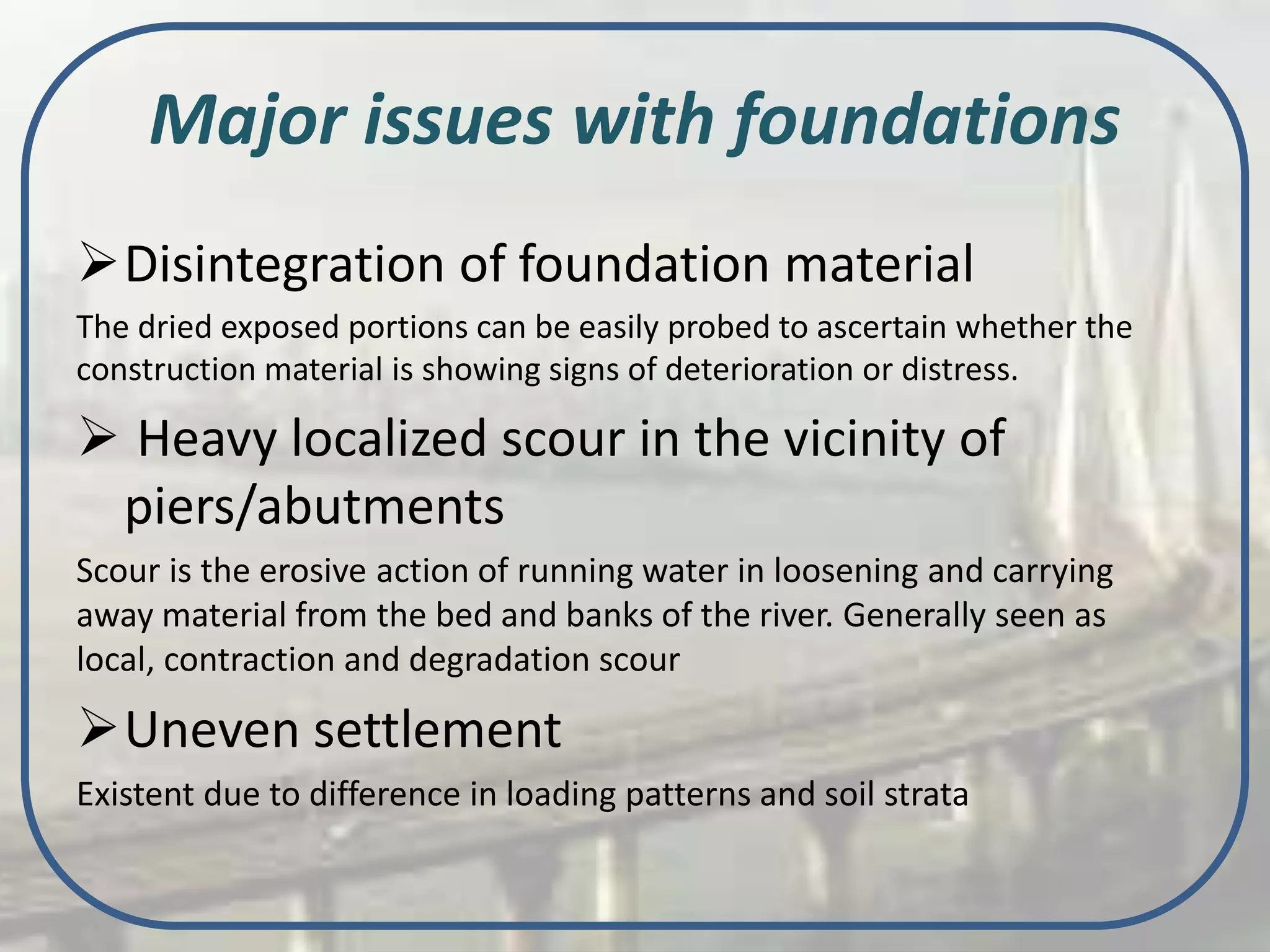 Inspection and maintenance of bridges In India | PPTX