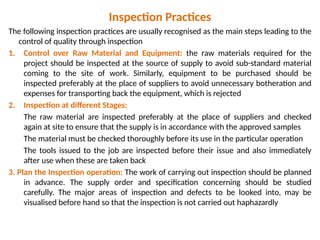 Inspection and Quality Control in Construction Management | PPT