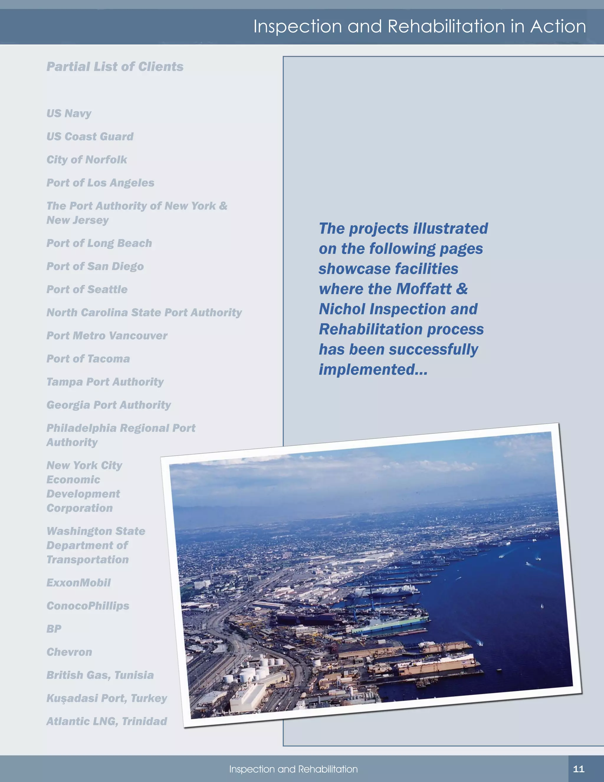 "Inspection and rehabilitation | Moffatt & Nichol" | PDF