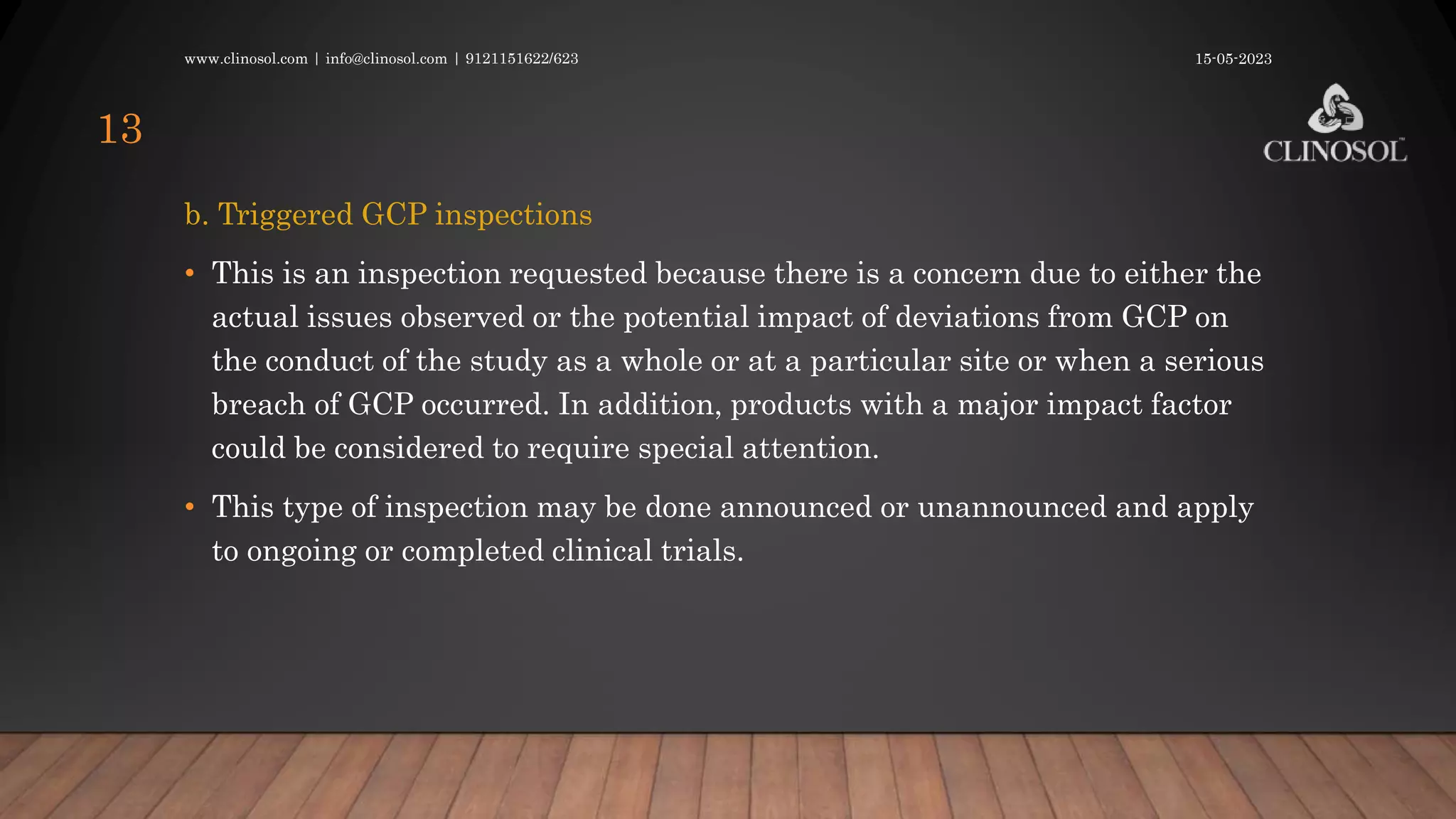 Inspection Findings in Clinical Trials | PPTX