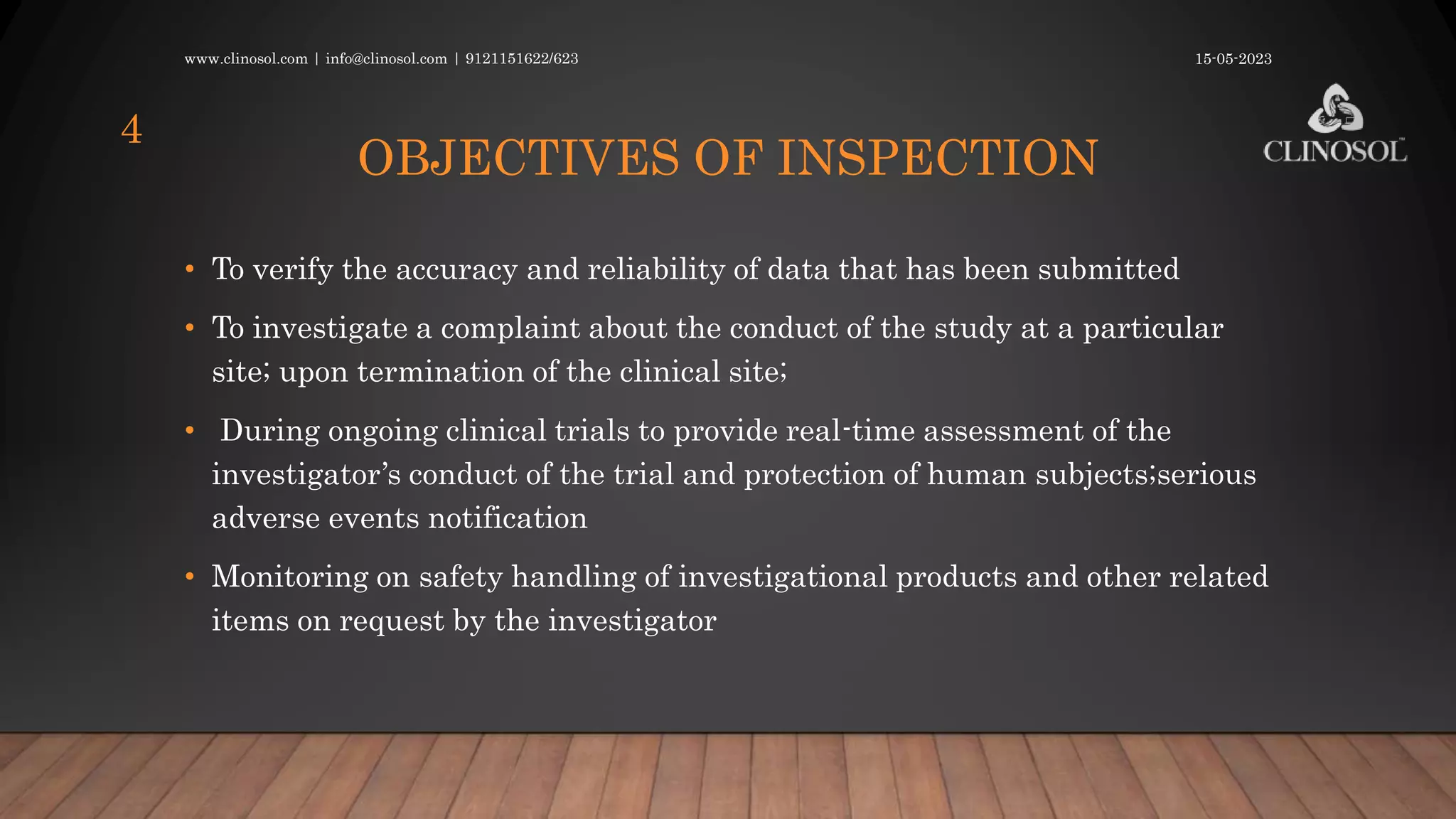 Inspection Findings in Clinical Trials | PPTX