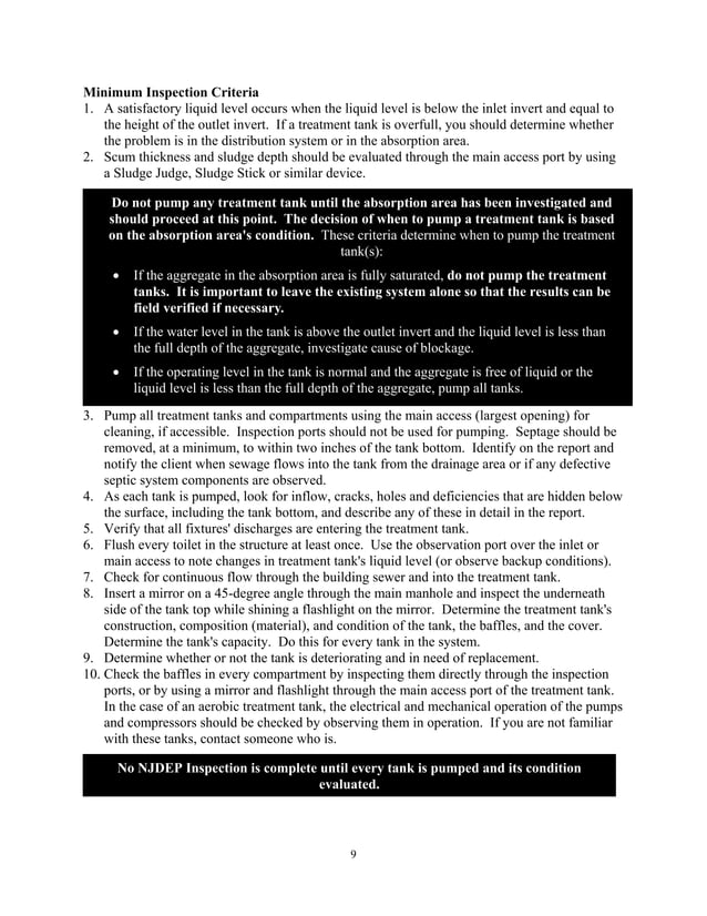 Septic tank inspection guide | PDF