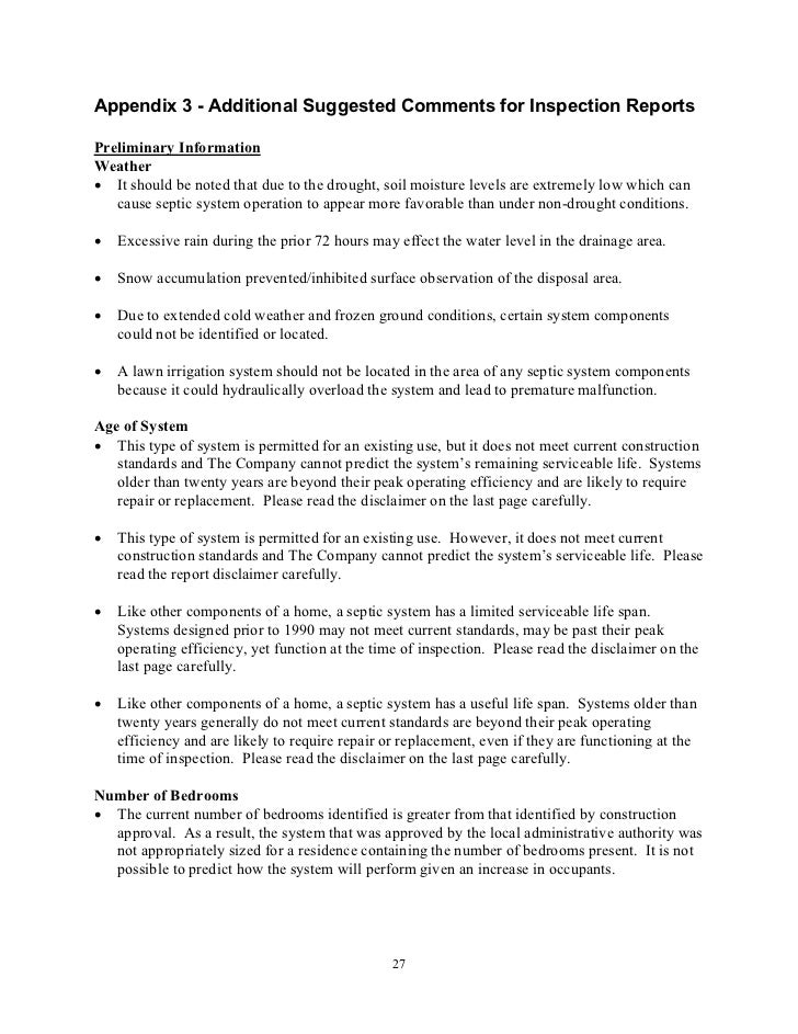 Septic tank inspection guide