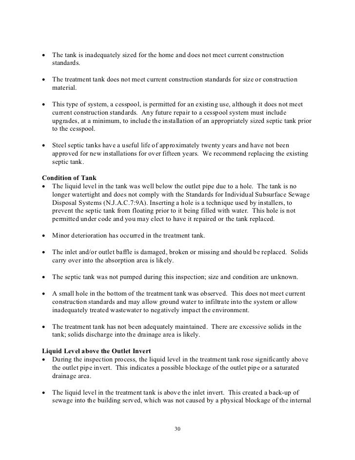 Septic tank inspection guide