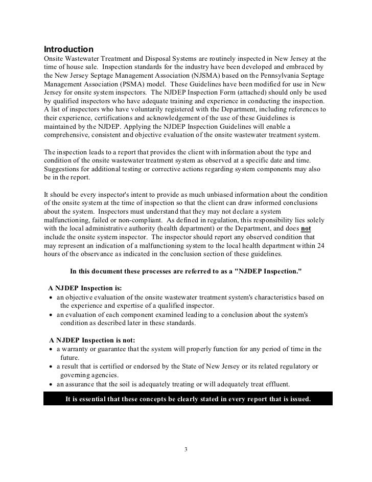 Septic tank inspection guide