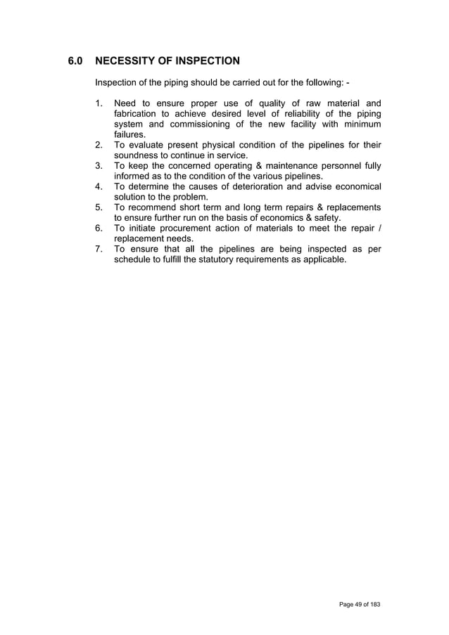 Inspection manual for piping | PDF