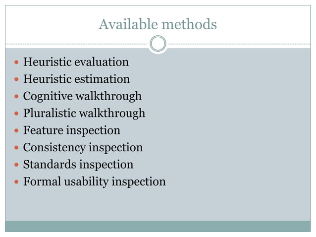 Inspection methods | PPT