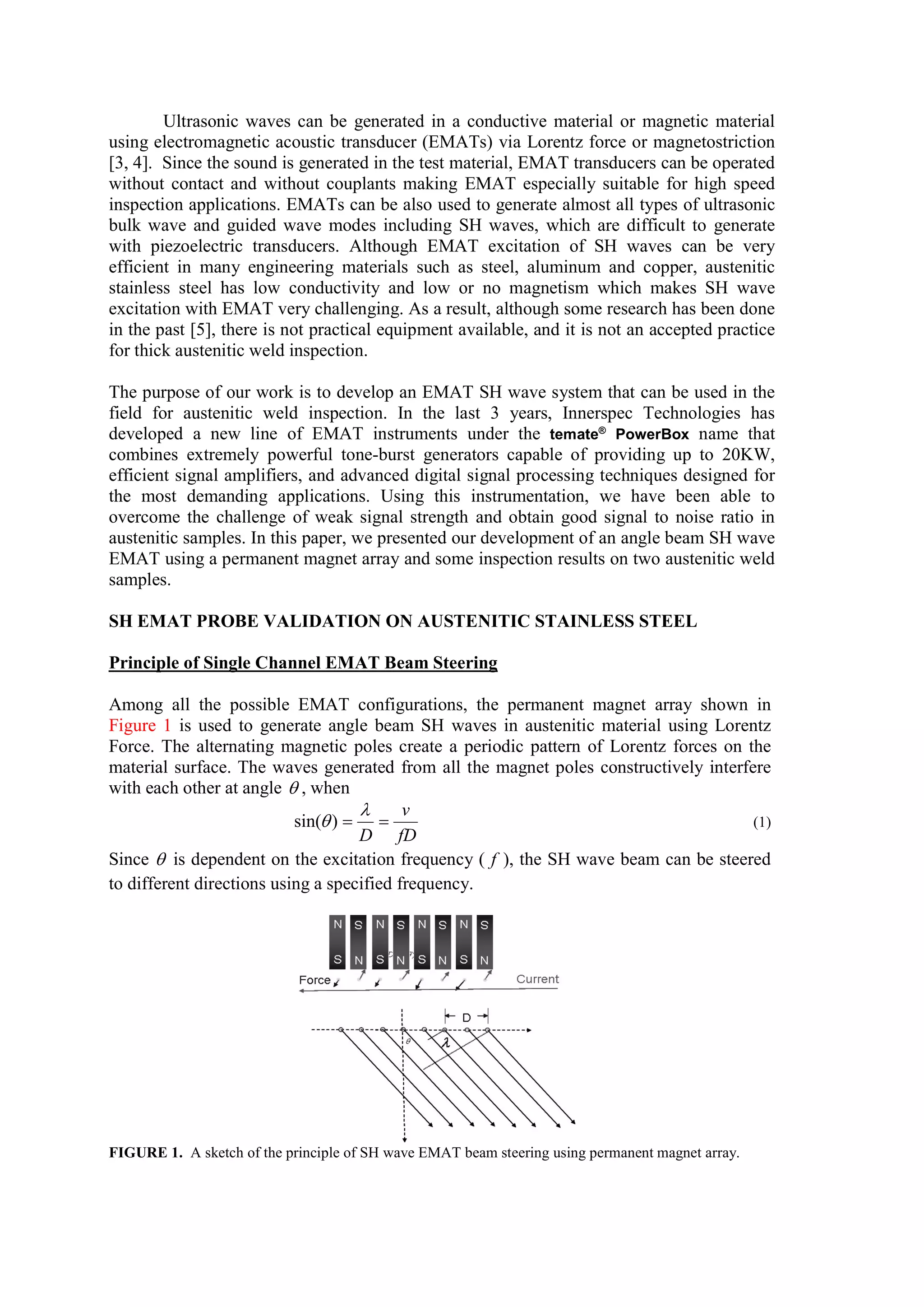 Inspection of Austenitic Welds with EMATs | PDF