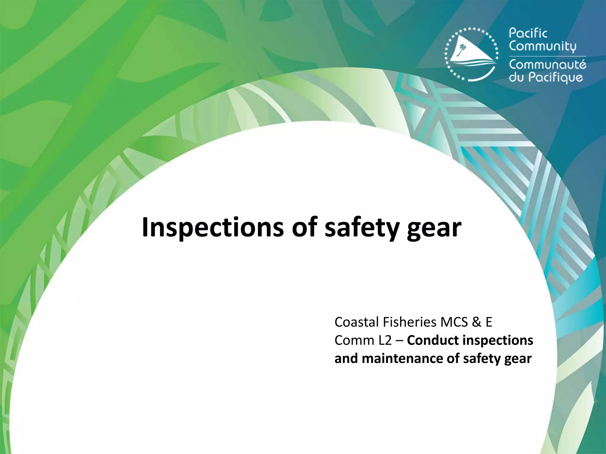 Inspections of Safety Gear | PPT