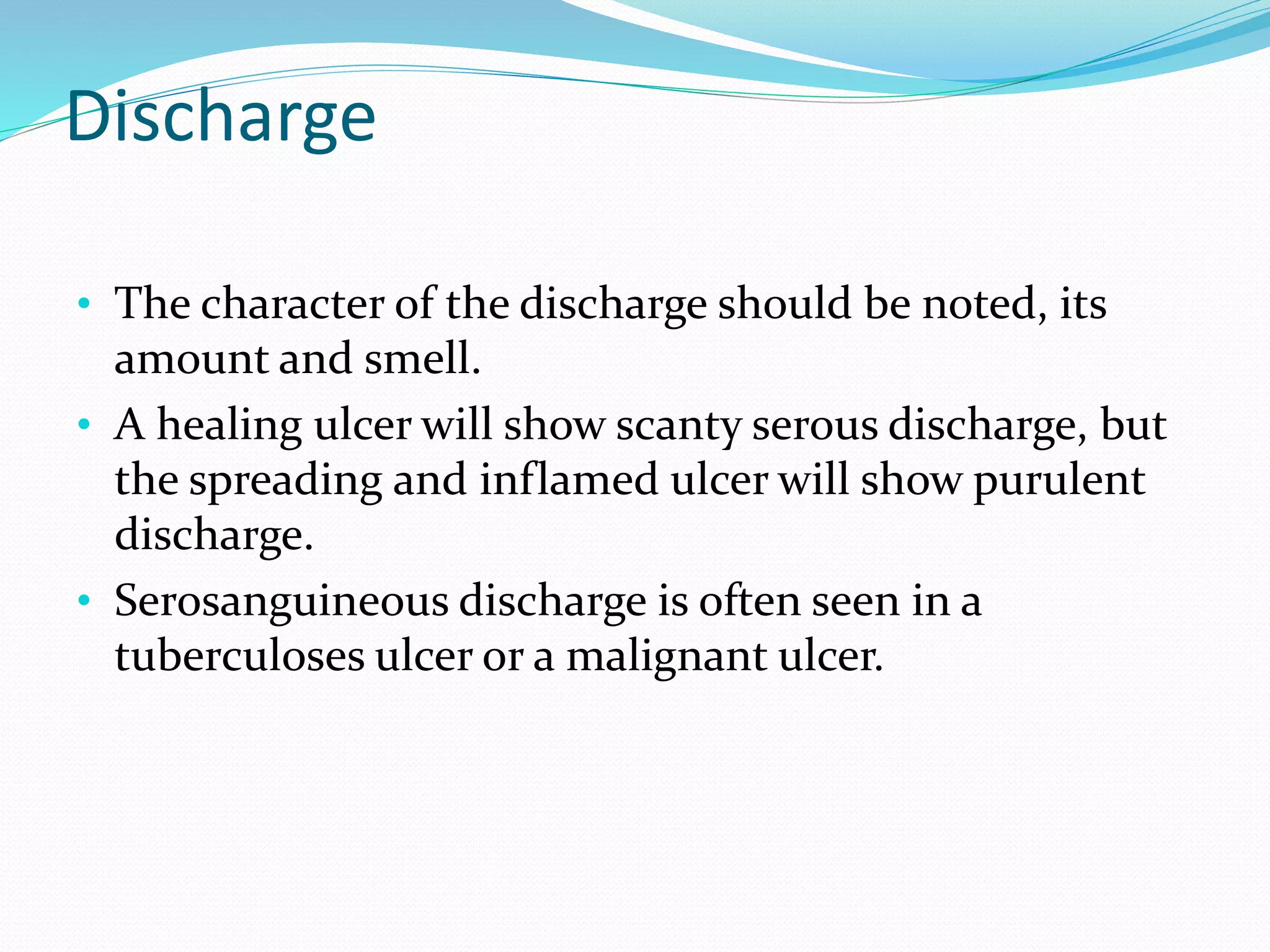 Inspection of ulcer | PPTX