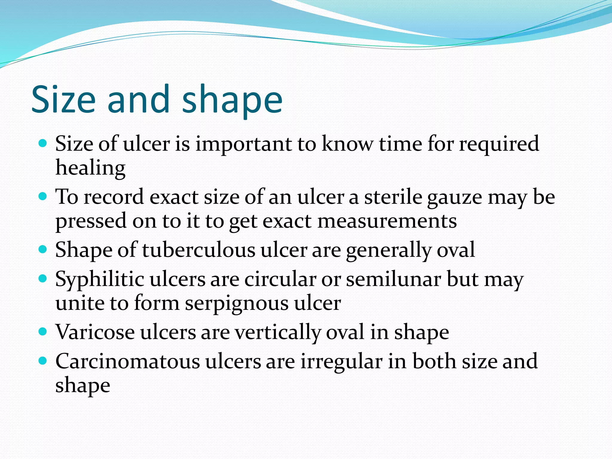 Inspection of ulcer | PPTX