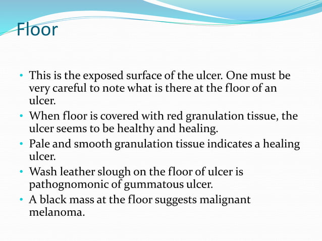 Inspection of ulcer | PPTX | Skin and Dermatology | Diseases and Conditions
