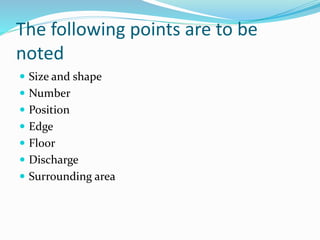 Inspection of ulcer | PPTX