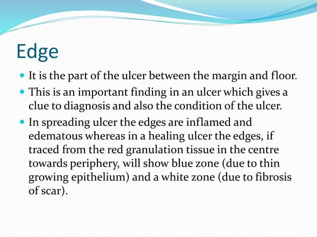 Inspection of ulcer | PPTX | Skin and Dermatology | Diseases and Conditions