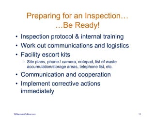 Regulatory Inspection Preparedness Training | PDF