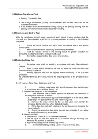Inspection Procedure and Testing Electrical Equipment.pdf