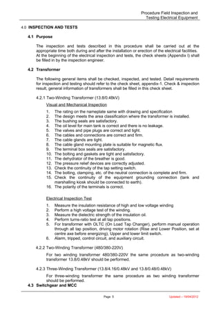 Inspection Procedure and Testing Electrical Equipment.pdf