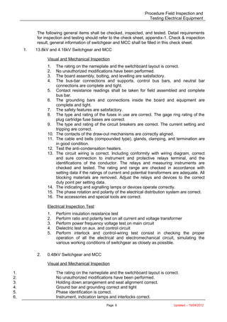 Inspection Procedure and Testing Electrical Equipment.pdf