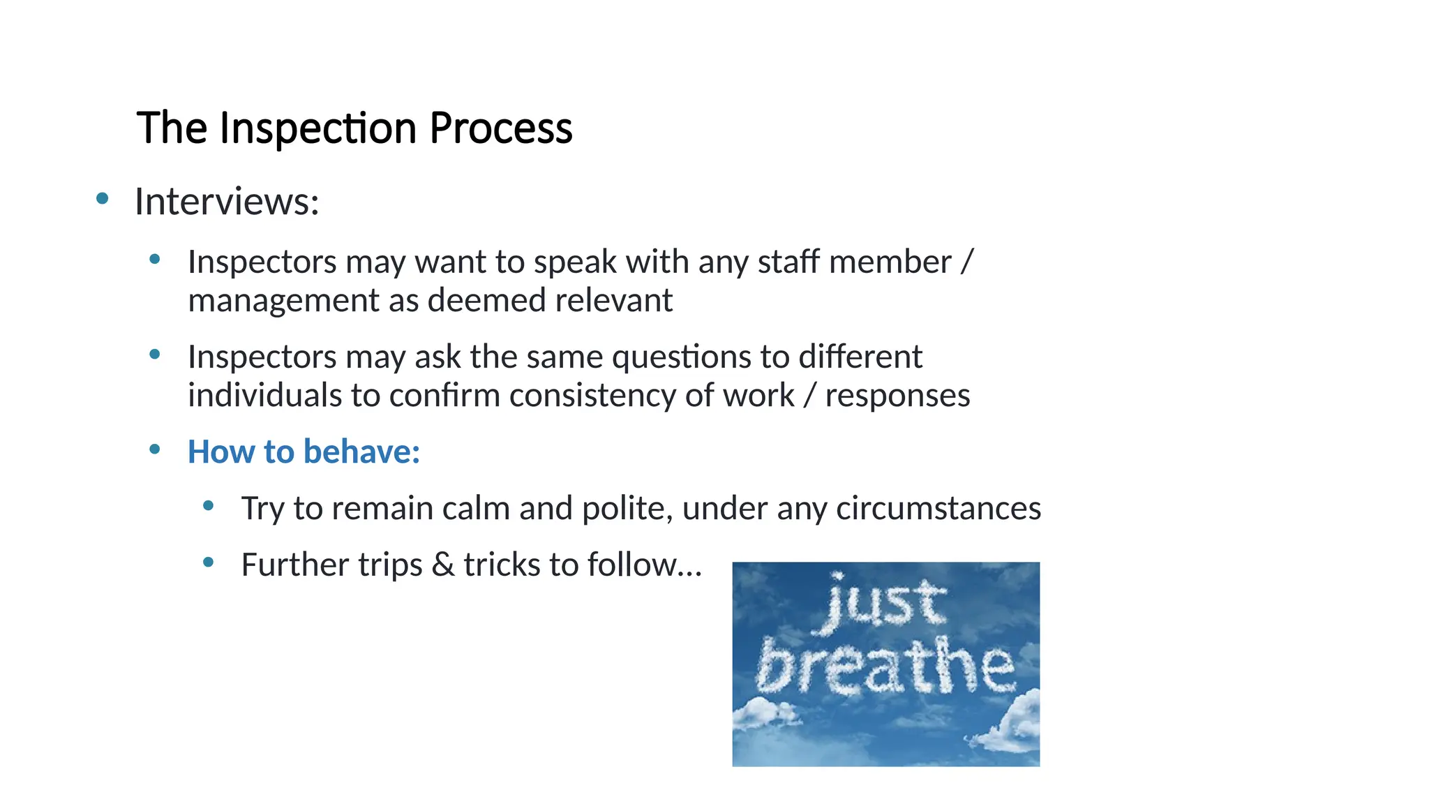 Inspection Readiness, Inspection readiness for clinical trial site..pptx
