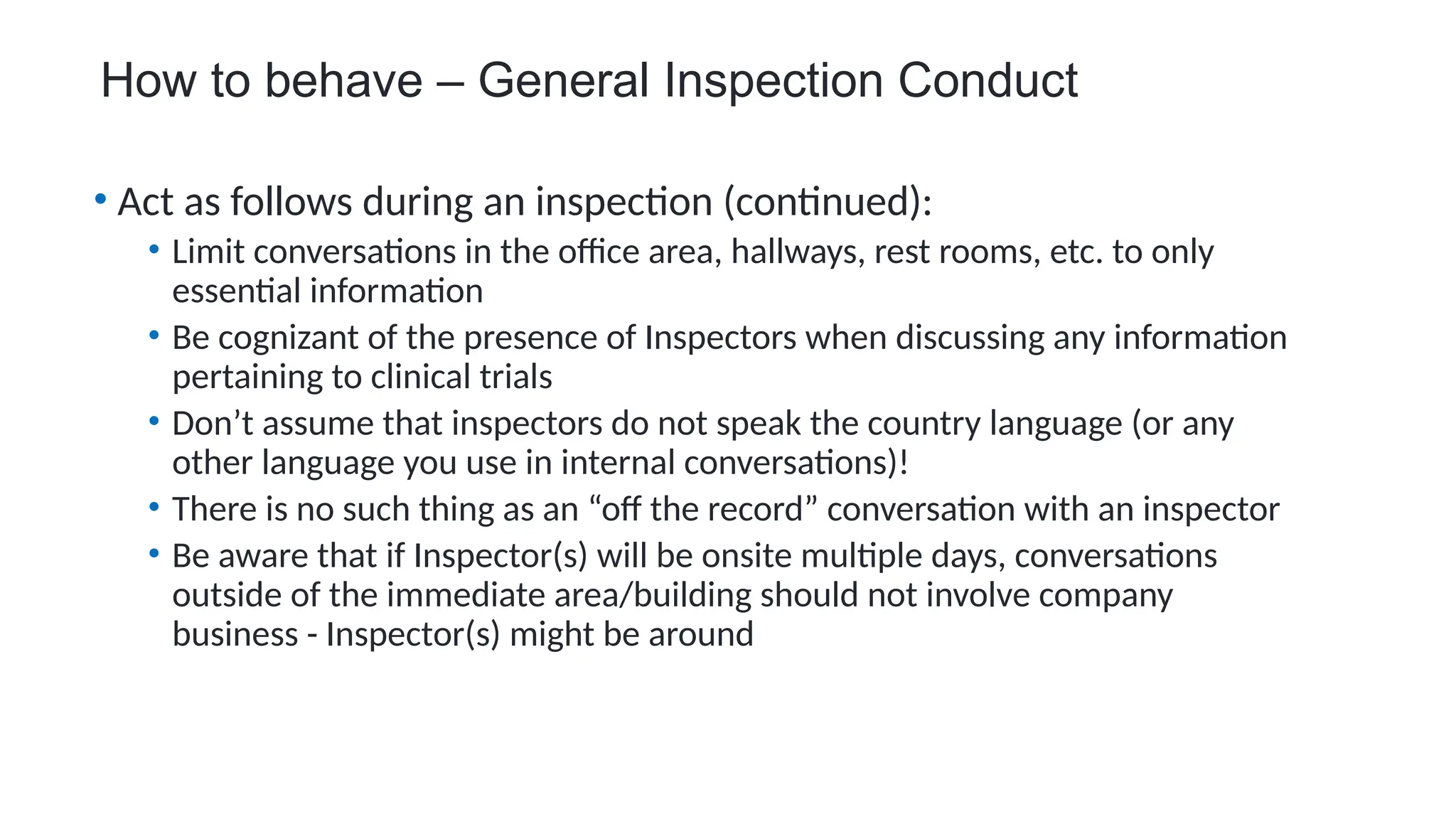 Inspection Readiness, Inspection readiness for clinical trial site..pptx