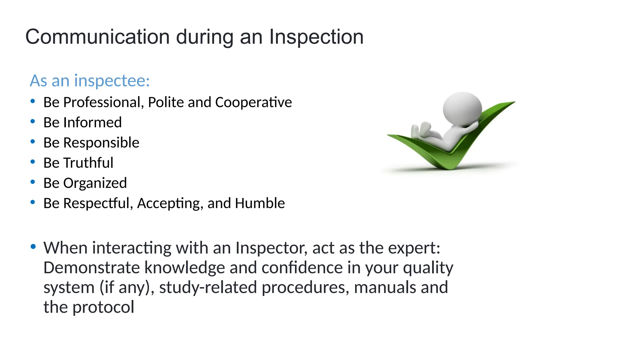 Inspection Readiness, Inspection readiness for clinical trial site..pptx