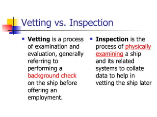 Inspections On Board | PPT