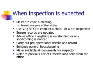 Inspections On Board | PPT