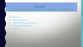Inspection,test and measurement | PPTX